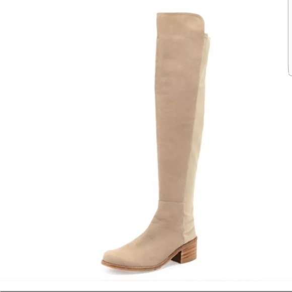 Stuart Weitzman | Shoes | Stuart Weitzman Beige Over The Knee Boots ...
